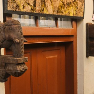 Elephant Wall Bracket Pair Wooden Corbel Set of Two Elephant - Etsy