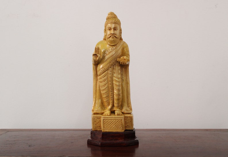 Thiruvalluvar Statue Wooden Valluvar Sculpture Author of the - Etsy