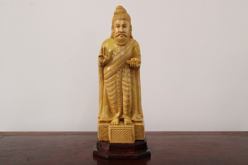 Thiruvalluvar Statue Wooden Valluvar Sculpture Author of the - Etsy