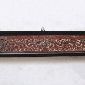 Antique Lintel Wooden Horizontal Wall Panel Cross Sculpture Vintage ...