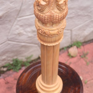 Ashoka Pillar Ashok Stambh Wooden Ashoka Stupa Indian Home / Office ...