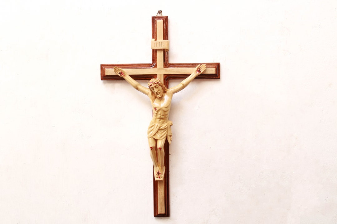 Holy Cross Crucifix Jesus Statue INRI Christmas Gift Christian Home ...