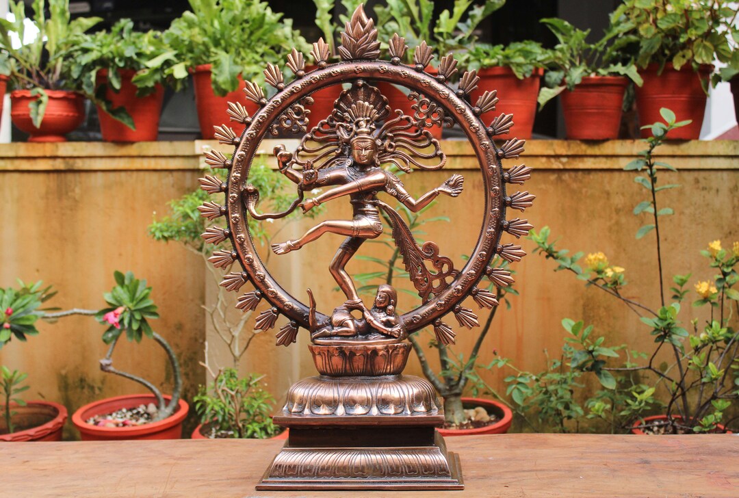 Nataraja Statue Big Dancing Shiva Sculpture Hindu God of Dance Figurine ...