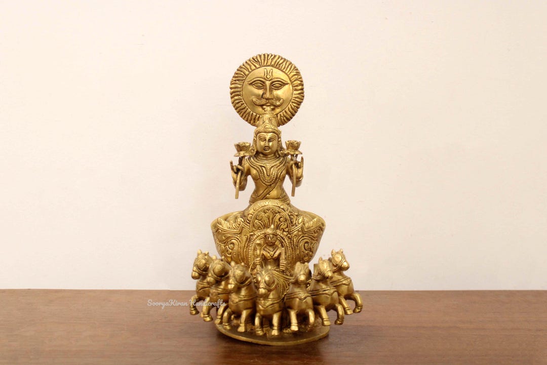 Suryadeva Surya Rath Chariot Hindu Sun God Temple Deity Mandir Home ...