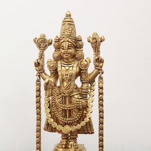 Tirupati Sri Venkateshwara Balaji Statue Hindu God Vishnu Brass ...