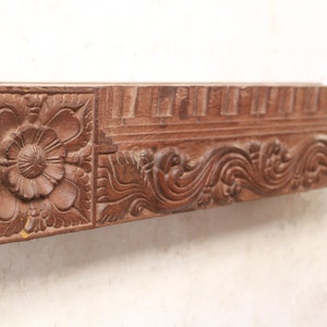 Antique Wall Panel Wooden Lintel Vintage Home / Garden Door/window Top ...