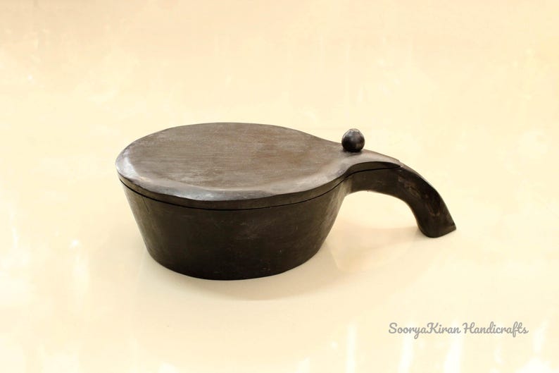 Masala Box Antique Wooden Container Spice Box With Handle Lid Vintage ...