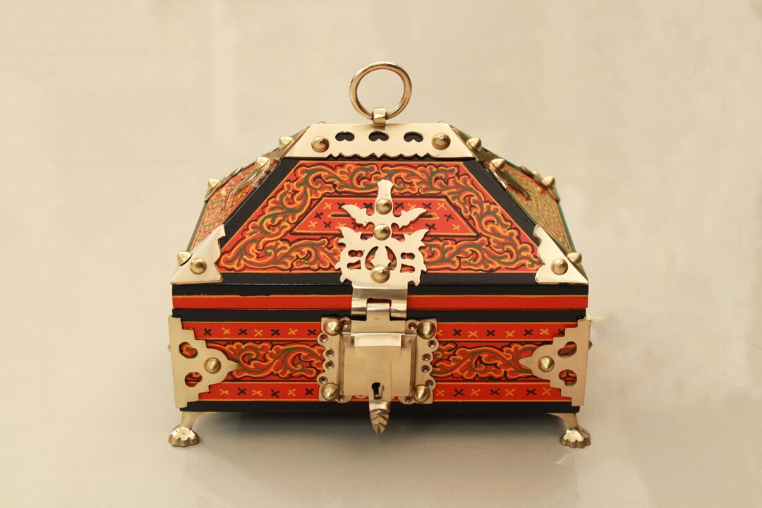 Jewelry Box Wooden Trinket Jewellery Box Ornament Small Wedding ...