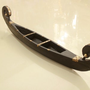 Wooden Boat Vintage Canoe Wall Hanging Shelf Showcase Antique Home ...