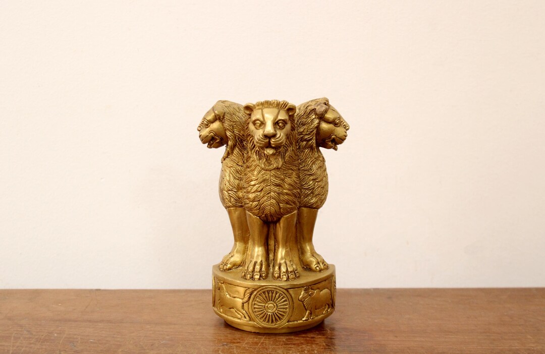 Ashoka Chakra Statue Ashoka Pillar Brass Sculpture Indian Home Office ...