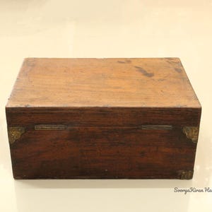 Antique Trunk Wooden Box Vintage Collectible Rare Artifacts Decor ...