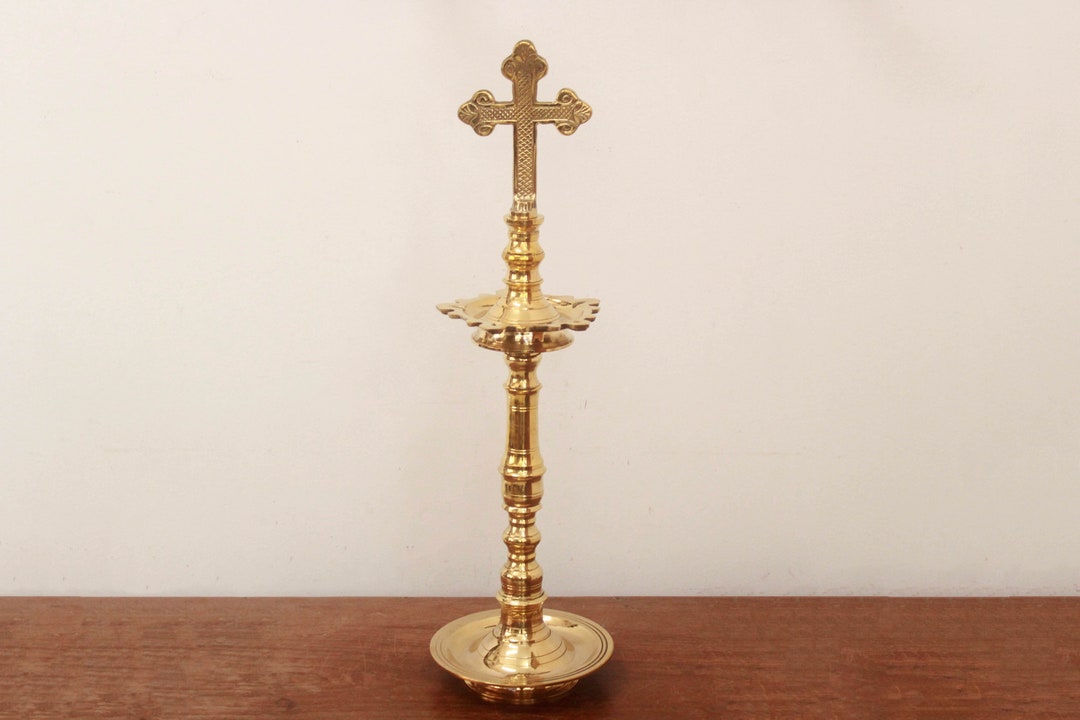 Holy Cross Oil Lamp Big Christian Home Church Chapel Altar Decor Gift ...
