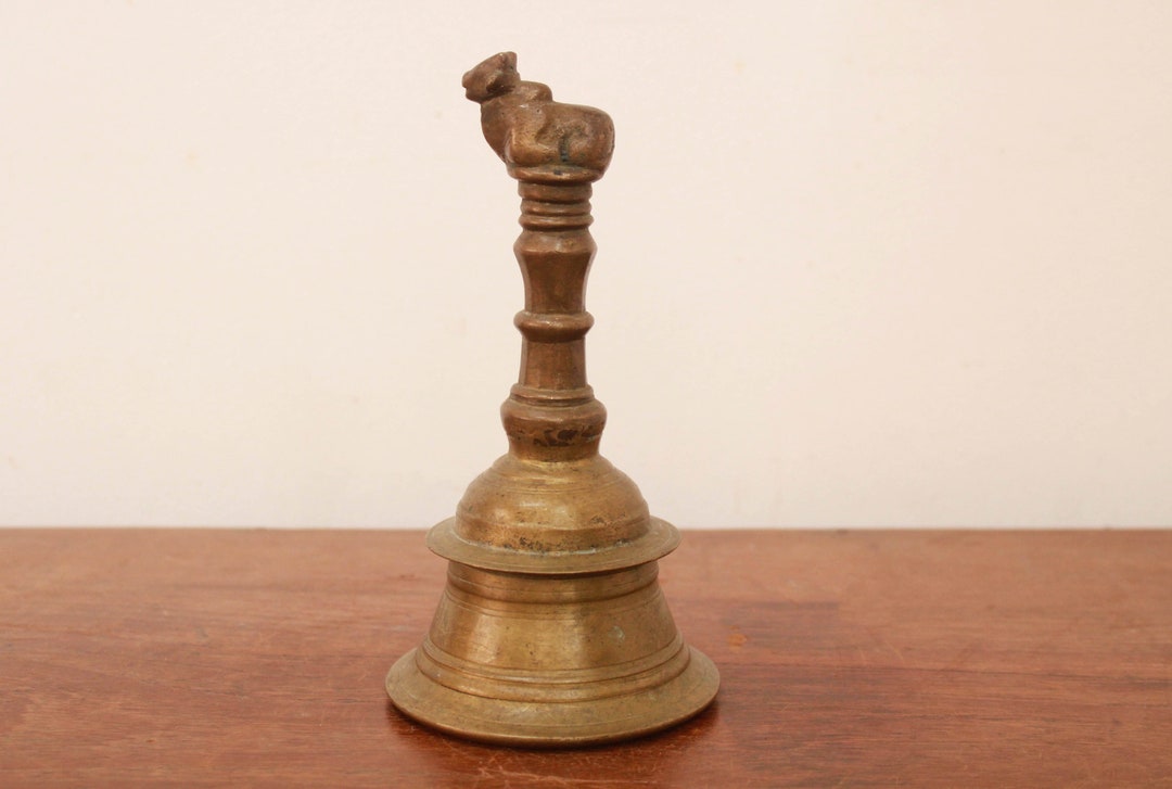 Antique Pooja Bell Ghanti Nandi Statue Ghanta Handbell Hindu Temple ...
