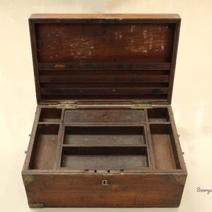 Antique Trunk Wooden Box Vintage Collectible Rare Artifacts Decor ...
