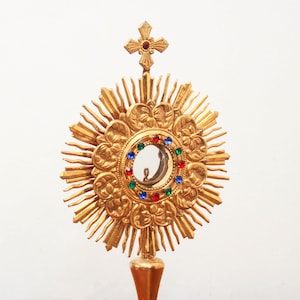 Vintage Monstrance With Luna Antique Christian Home Alatar Chruch ...
