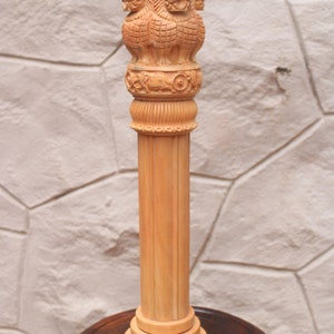 Ashoka Pillar Ashok Stambh Wooden Ashoka Stupa Indian Home / Office ...