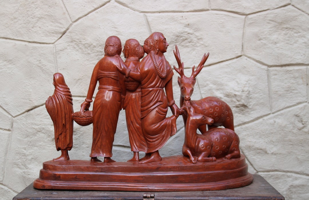 Vintage Home Decor Shakuntala Looking for Dushyanta Statue Raja Ravi ...