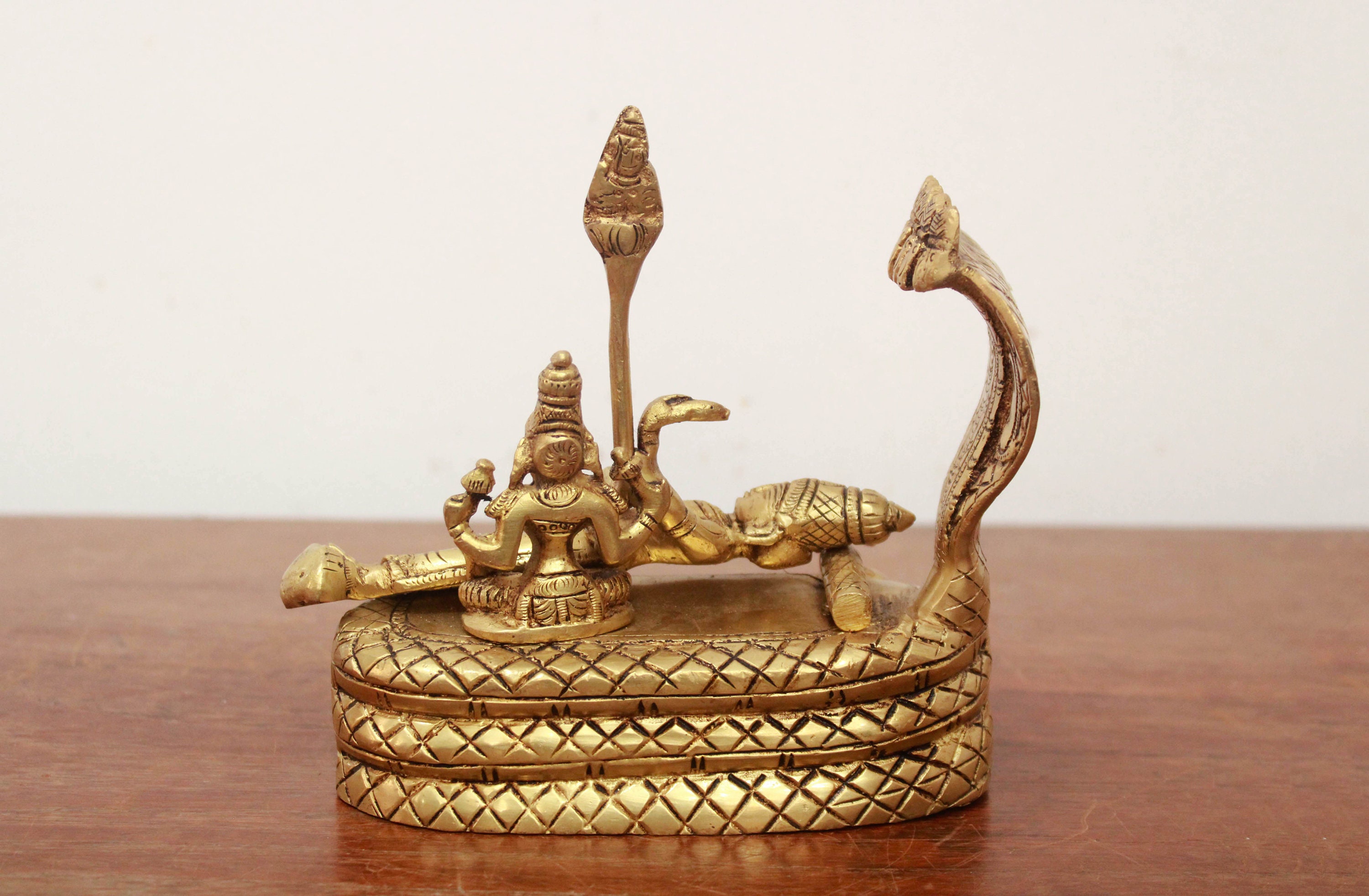 Anantashayana Vishnu Statue Lakshmi Brass Sculpture Sleeping Resting ...