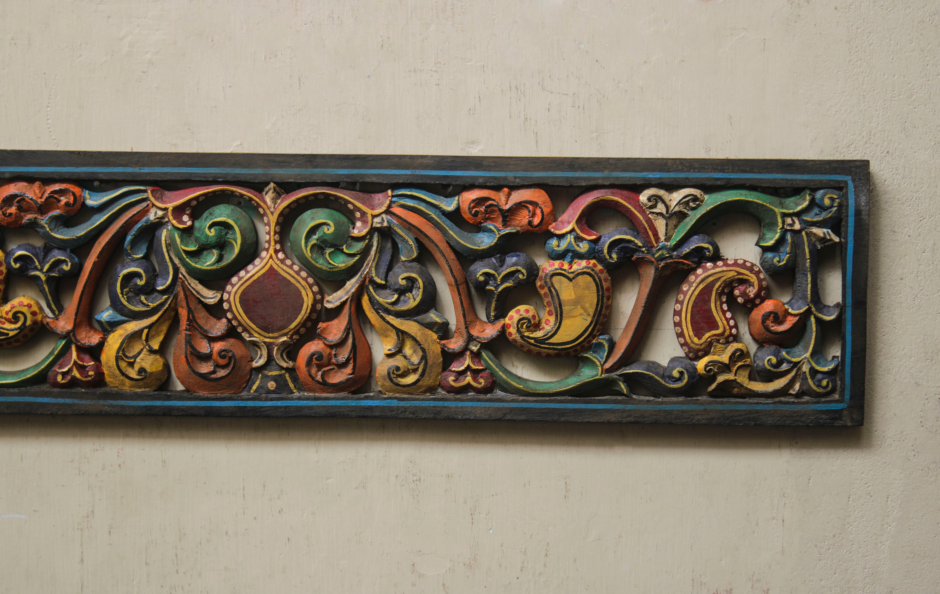 Wooden Lintel Wall Hanging Panel Floral Carved Filigree Wall - Etsy
