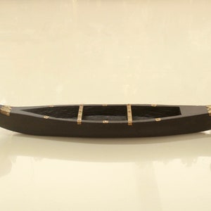 Wooden Boat Vintage Canoe Wall Hanging Shelf Showcase Antique Home ...