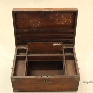 Antique Trunk Wooden Box Vintage Collectible Rare Artifacts Decor ...