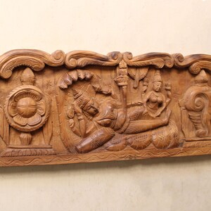 Anantashayi Vishnu Ananthasayanam Wall Panel Vishnu Lakshmi Statue ...