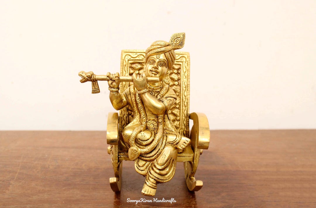 Krishna Statue Hindu God Decorative Gift Idol Living Room Office Shelf ...