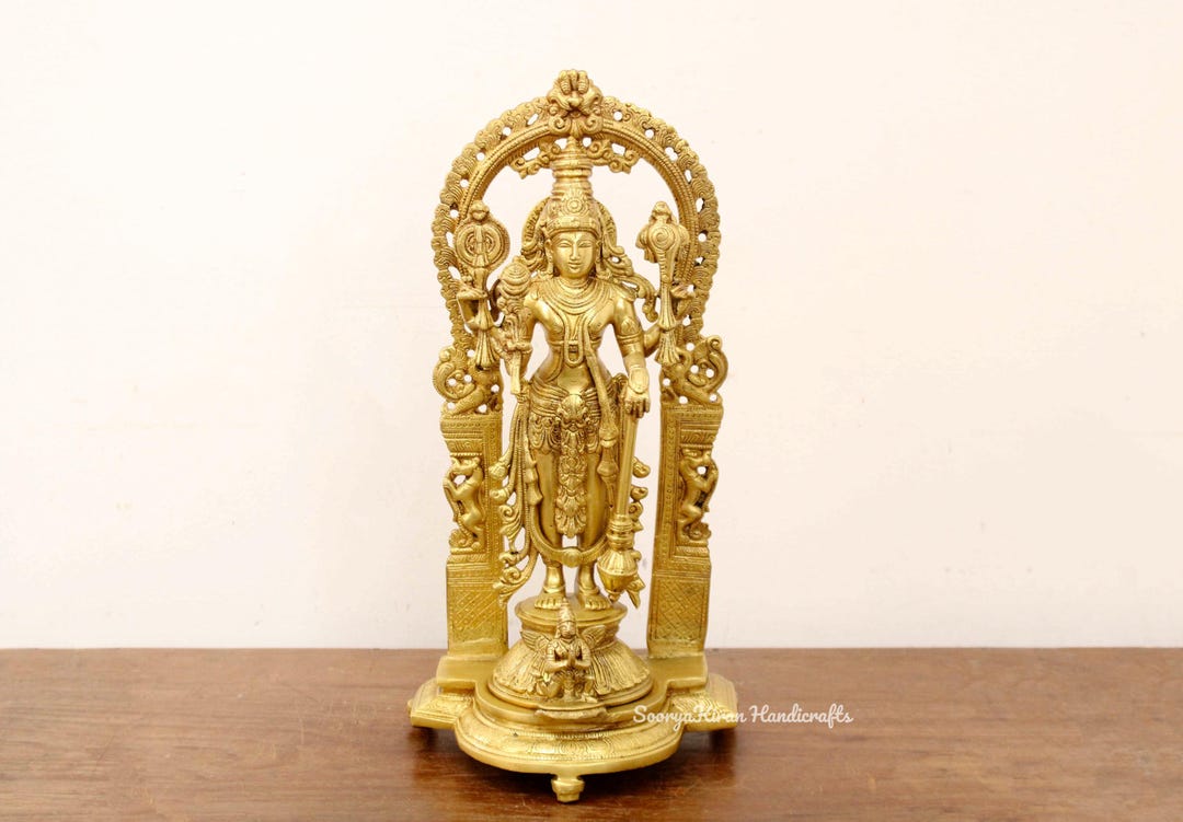 Mahavishhnu Statue Hindu God Vishnu Brass Sculpture Tirupati Balaji ...