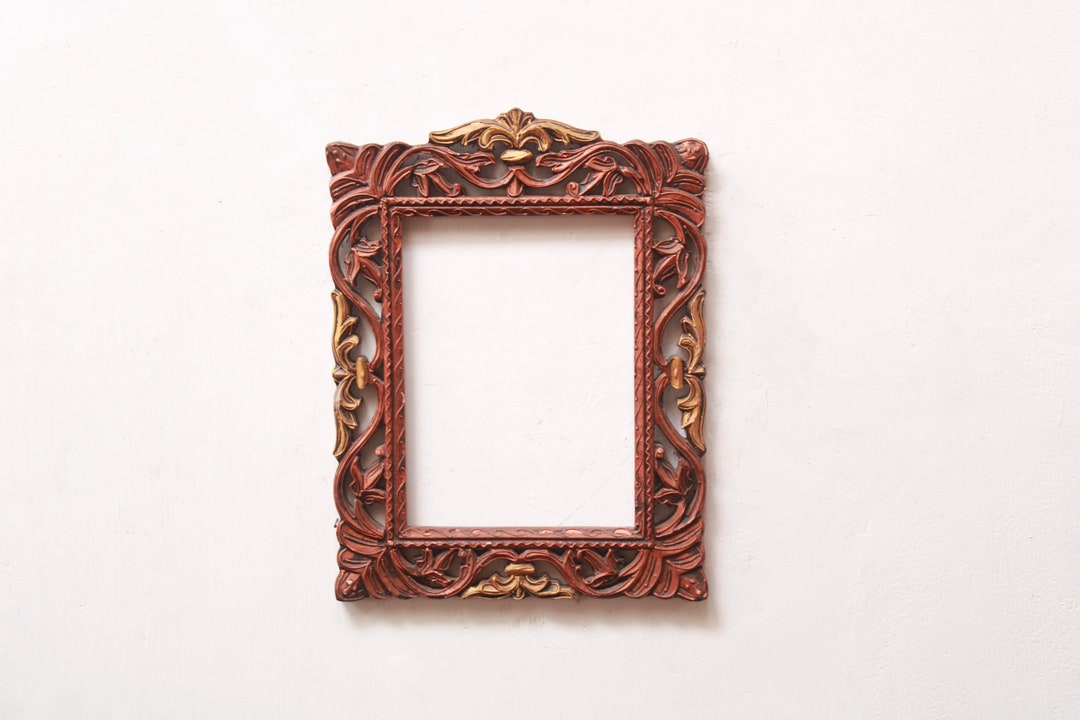 Antique Wooden Frame Jali Art Vintage Photo Frame Home / Garden ...