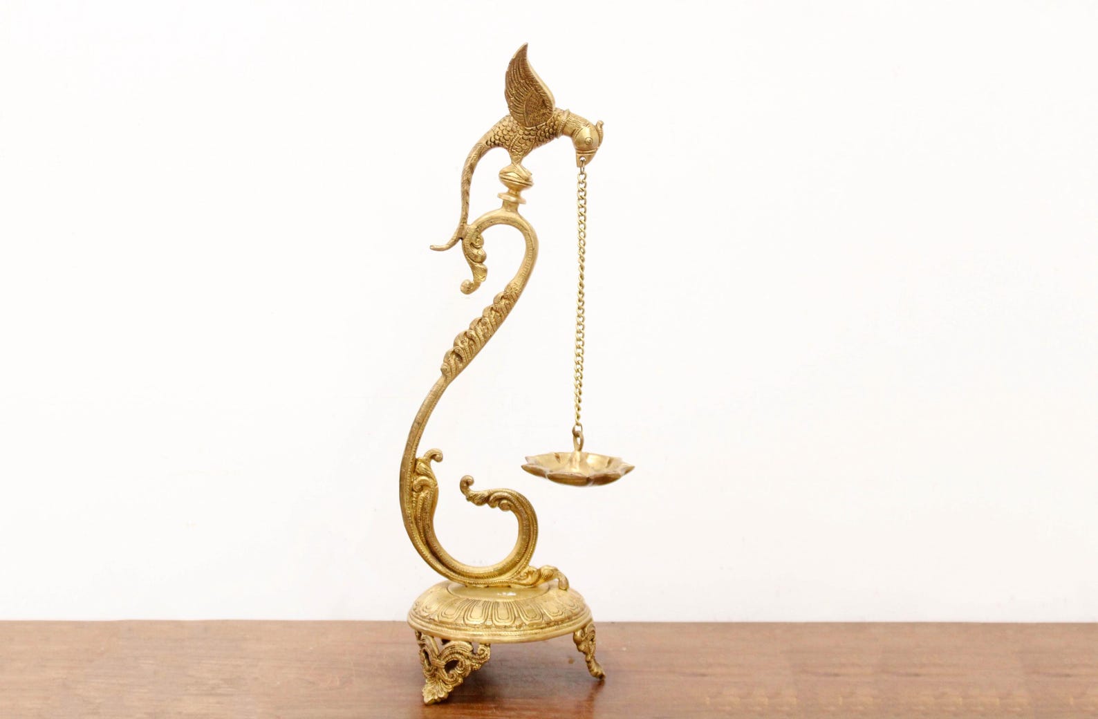 Oil Lamp Brass Diya Art Lamp Diya Diwali Decor Gift Peacock Bird ...