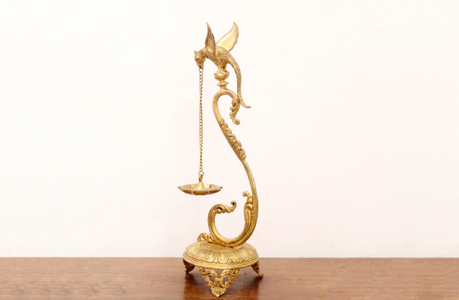 Oil Lamp Brass Diya Art Lamp Diya Diwali Decor Gift Peacock Bird ...