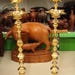 Brass Oil Lamp Set: Hindu Temple Decor, Pooja Room Diya (32 Inch ...