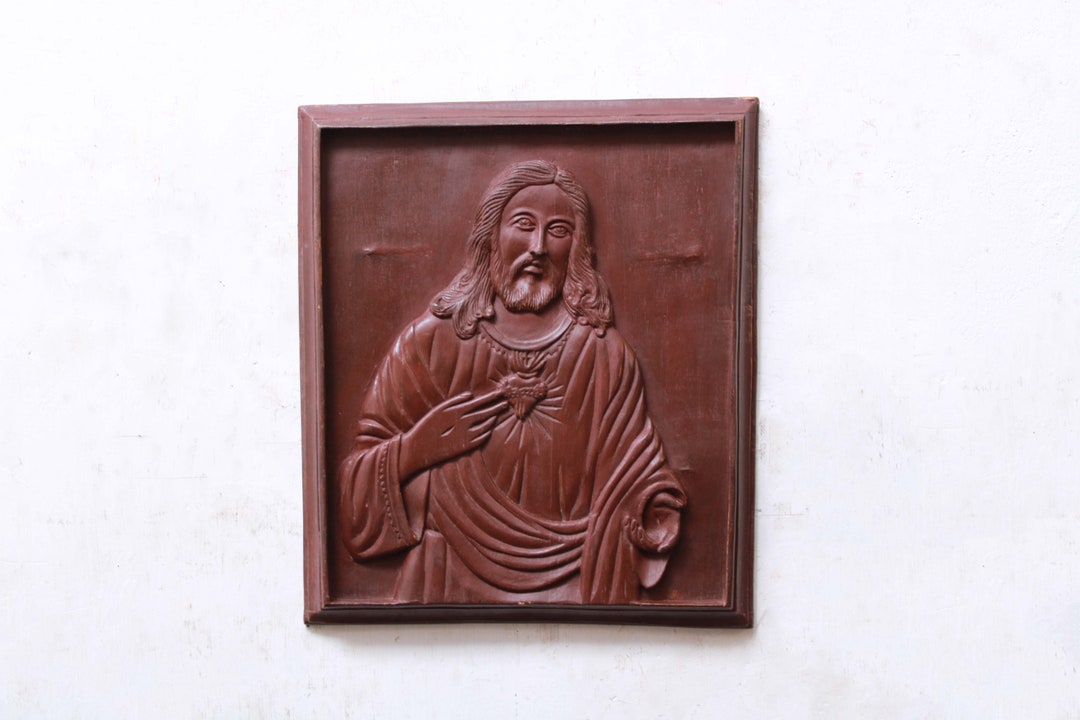 Vintage Jesus Statue Wall Hanging Christian Home Decor Antique ...