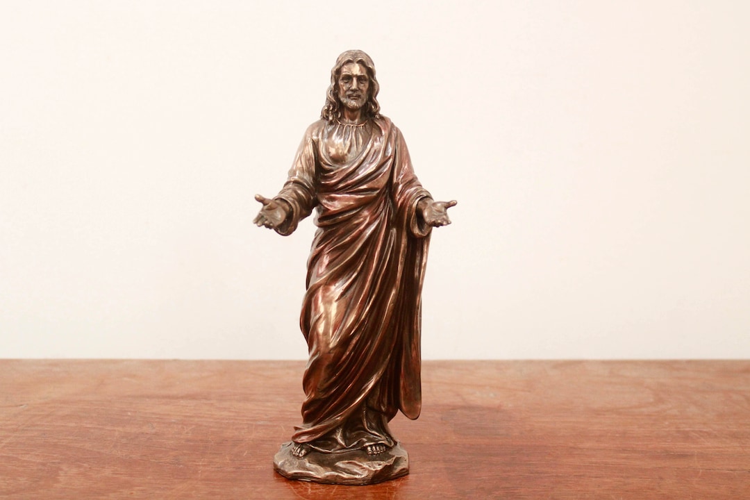 Jesus Statue Christ Bronze Sculpture Catholic Church Christian Home ...