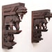 Elephant Statue Wooden Wall Bracket Corbel Pair Asian / Indian Elephant ...