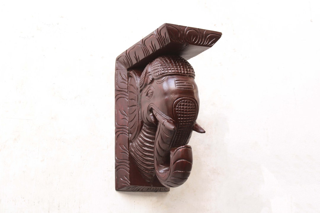 Elephant Statue Wall Bracket Shelf Stand Corbel Vintage / Antique Home ...