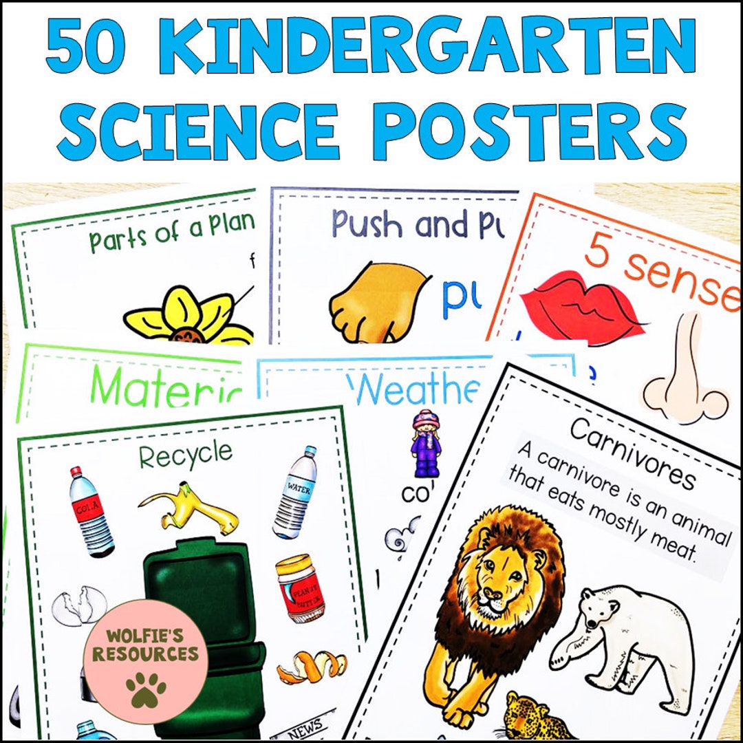 50 Science Posters for Kindergarten and Homeschool - Etsy