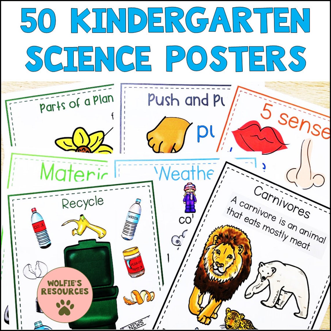 50 Science Posters for Kindergarten and Homeschool - Etsy