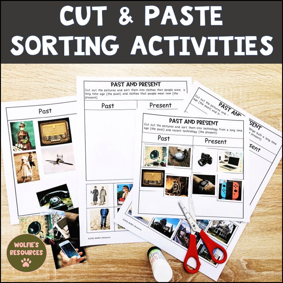 Then and Now, Past and Present Sorting Activities and Printables for ...