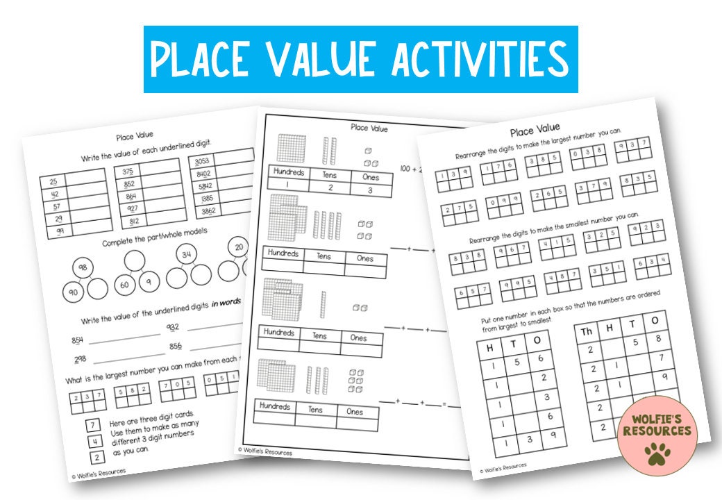 Place Value Activities, Games and Puzzle - Etsy