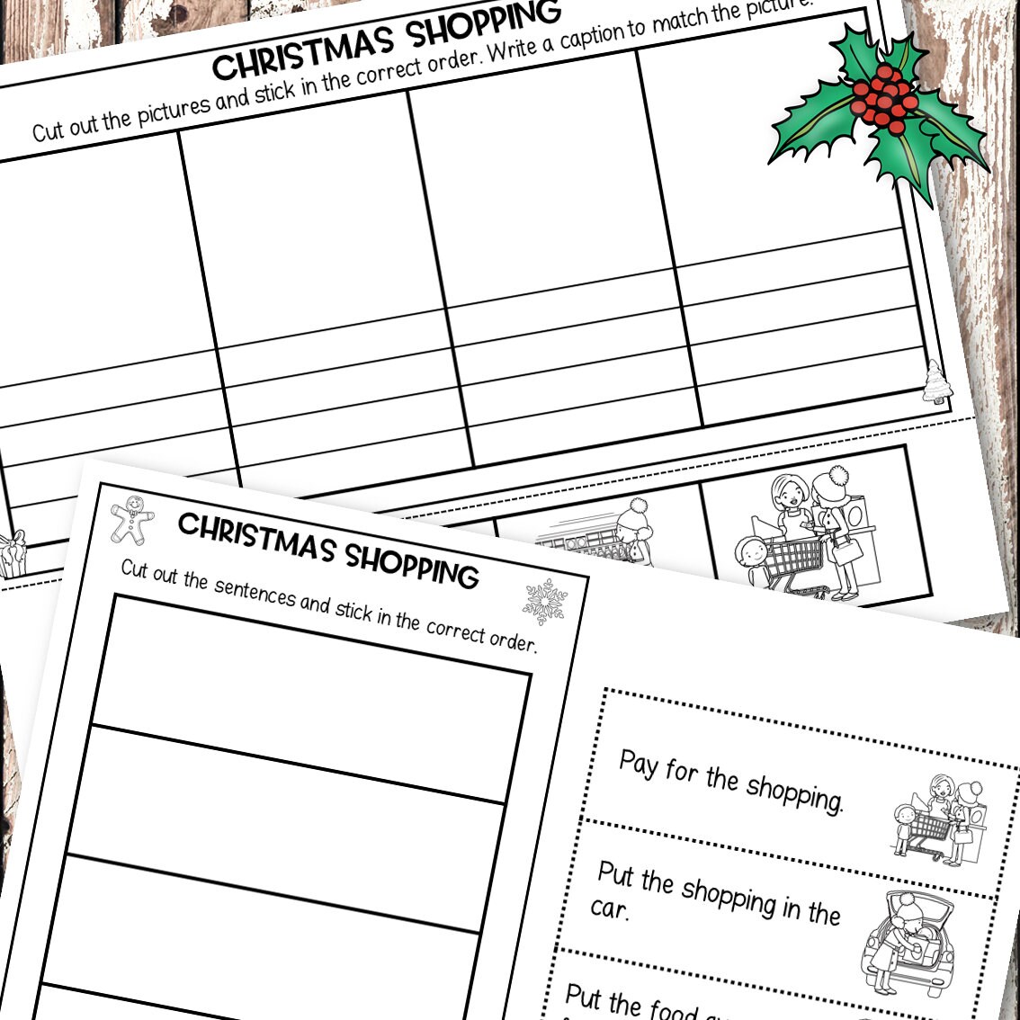 Christmas Sequencing Activities - Etsy