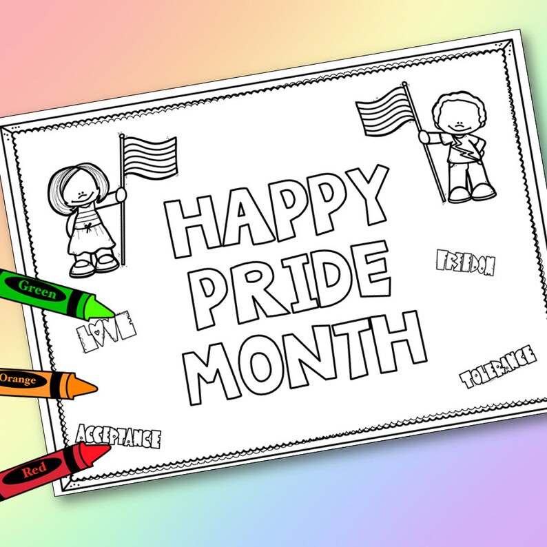 Pride Month Colouring Sheets - Etsy