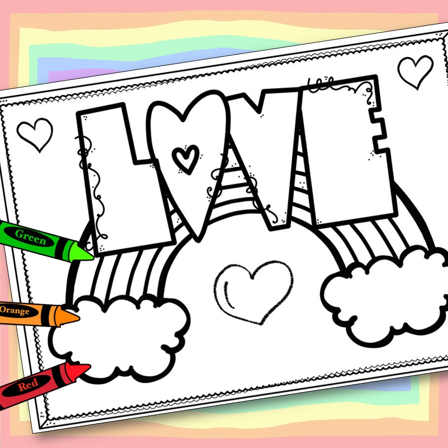 Pride Month Colouring Sheets - Etsy