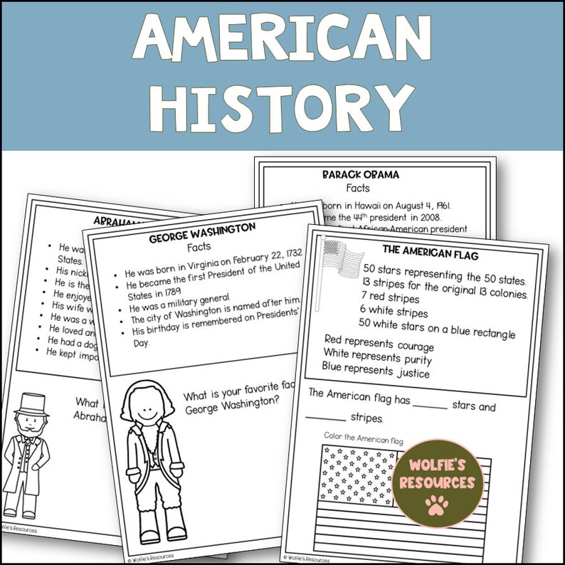 50 History Printable Worksheets for Kindergarten and Homeschool - Etsy