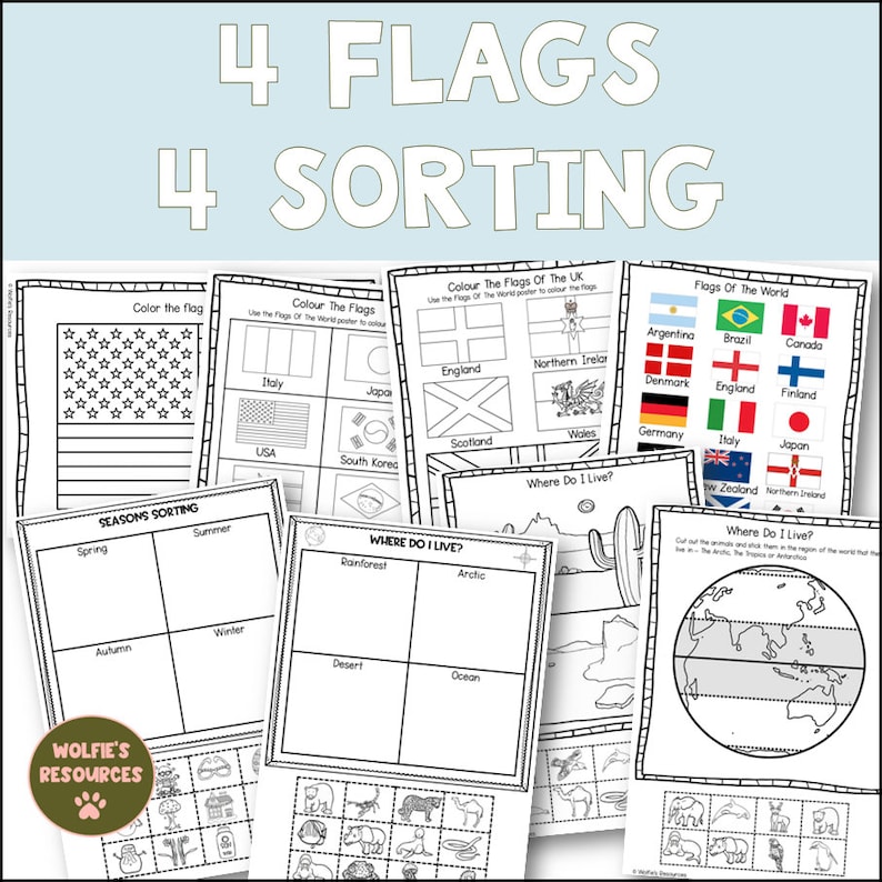 50 Geography Worksheets for Kindergarten and Homeschool - Etsy