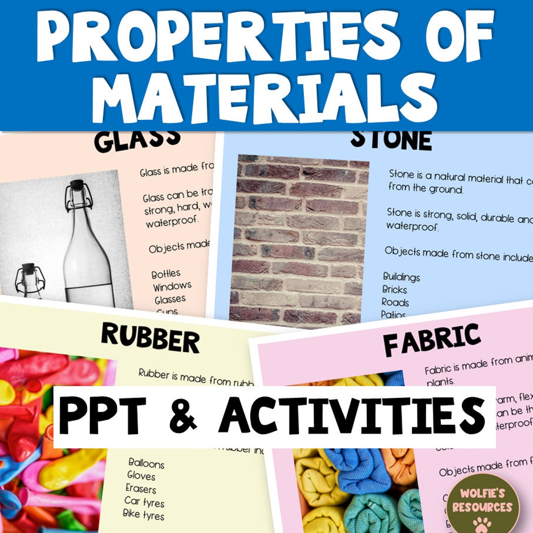 Everyday Materials Year 1 | Kindergarten - Etsy