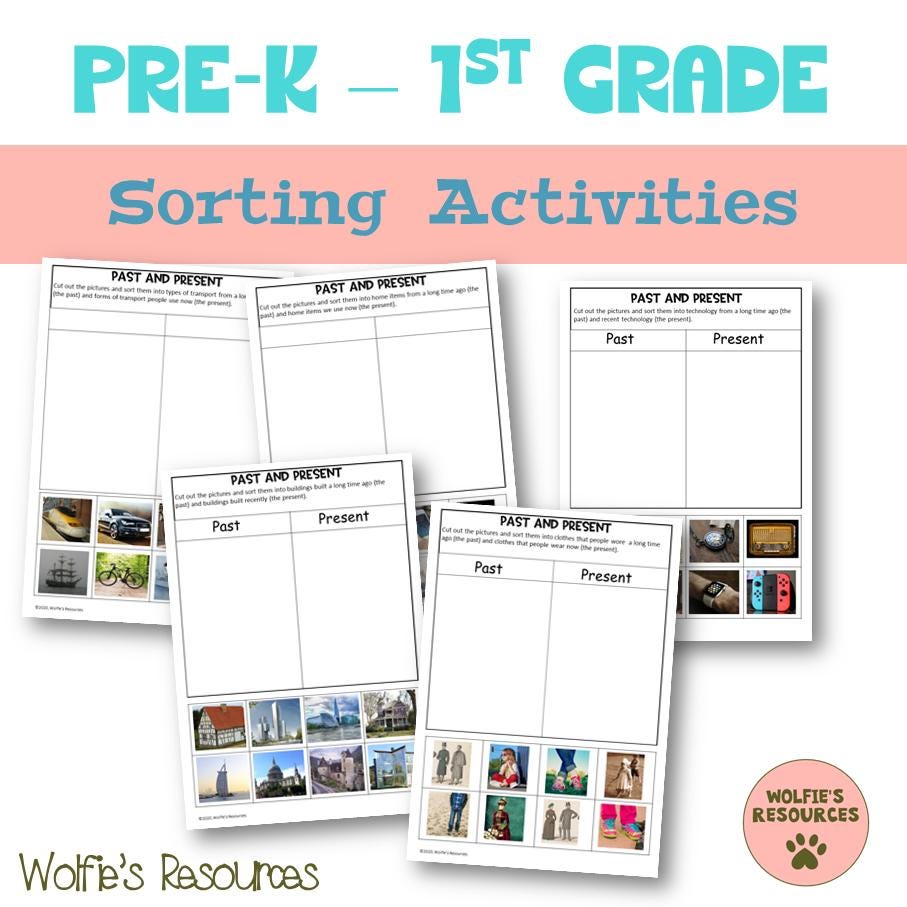 Then and Now Sorting Activities: Past & Present Workbook (powerpoint ...