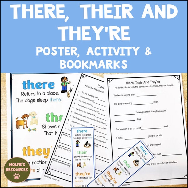 There Their Theyre Poster - Etsy