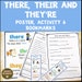 There Their They're Poster Bookmarks Worksheet - Etsy