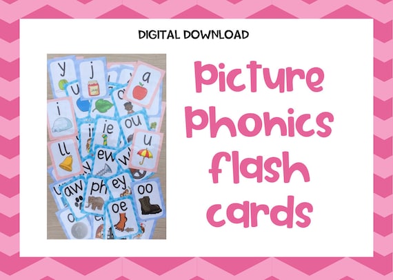 Phonics Picture Flash Cards - Etsy